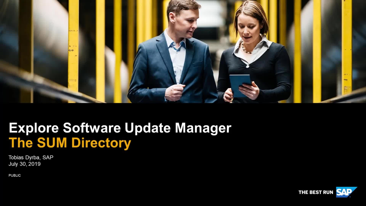 SAP Video - Explore SUM Directory