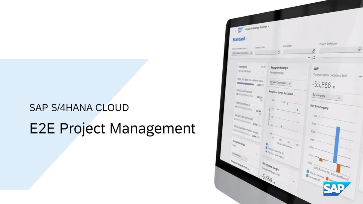 SAP Video - E2E Project Management in S/4 HANA Cloud