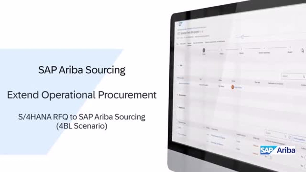 SAP Video - Sourcing with SAP Ariba Sourcing (4BL)