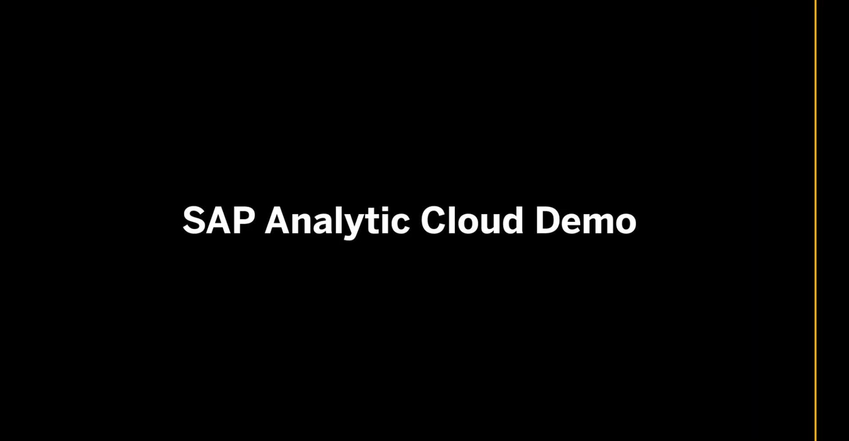 SAP Video - SAP Analytics Cloud (SAC) - Demo