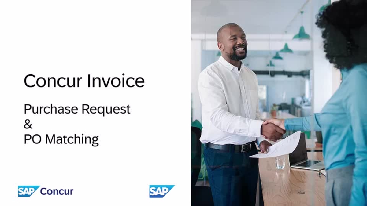 SAP Video - Concur Invoice | Purchase Request & PO Matching | Demo Bite ...