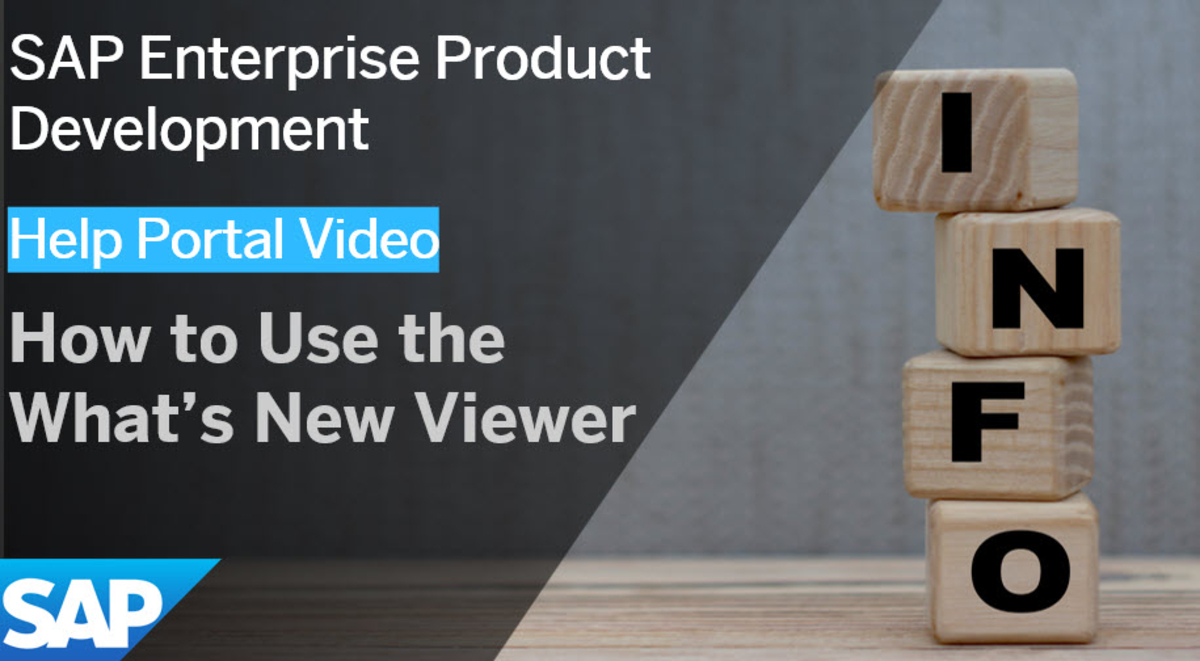 SAP Video - How to Use the What's New Viewer