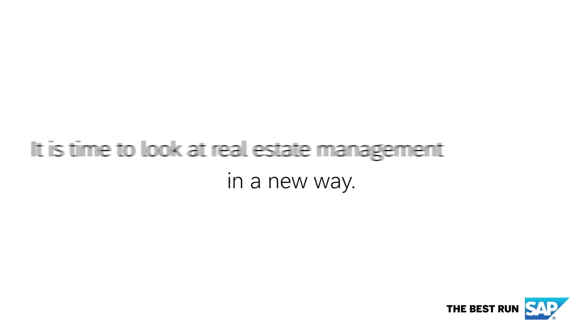 SAP Video - SAP Intelligent Real Estate