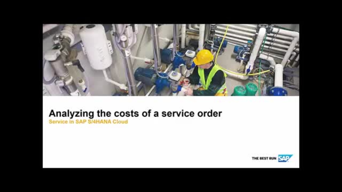 SAP Video - 3_5_Assigning Service Order Cost