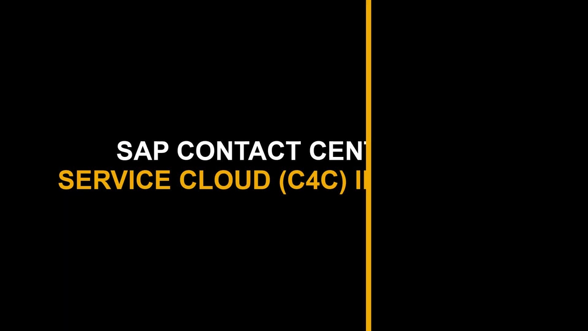 SAP Video - SAP Contact Center 365 - C4C integration, FB Messenger ...