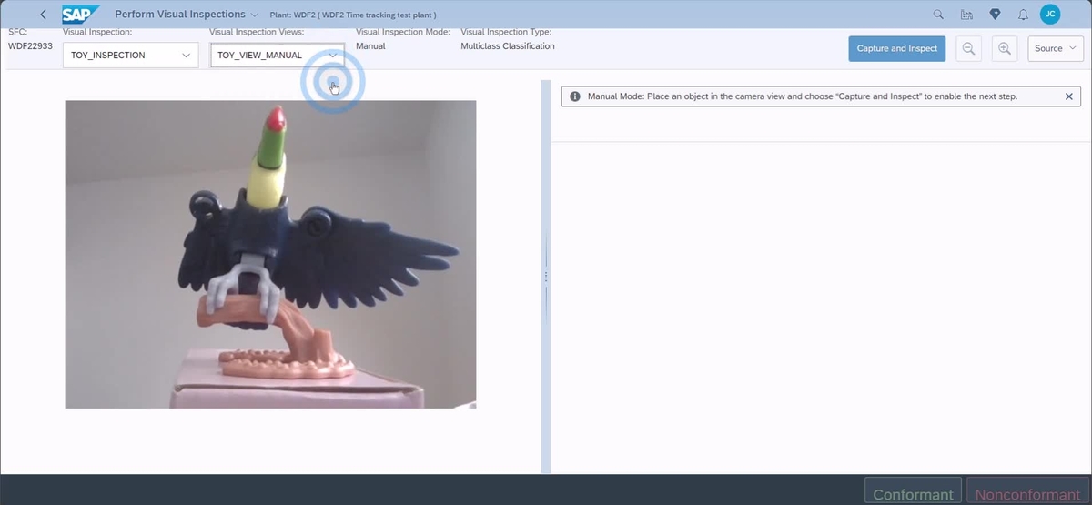 SAP Video - Perform Visual Inspection in Manual Mode