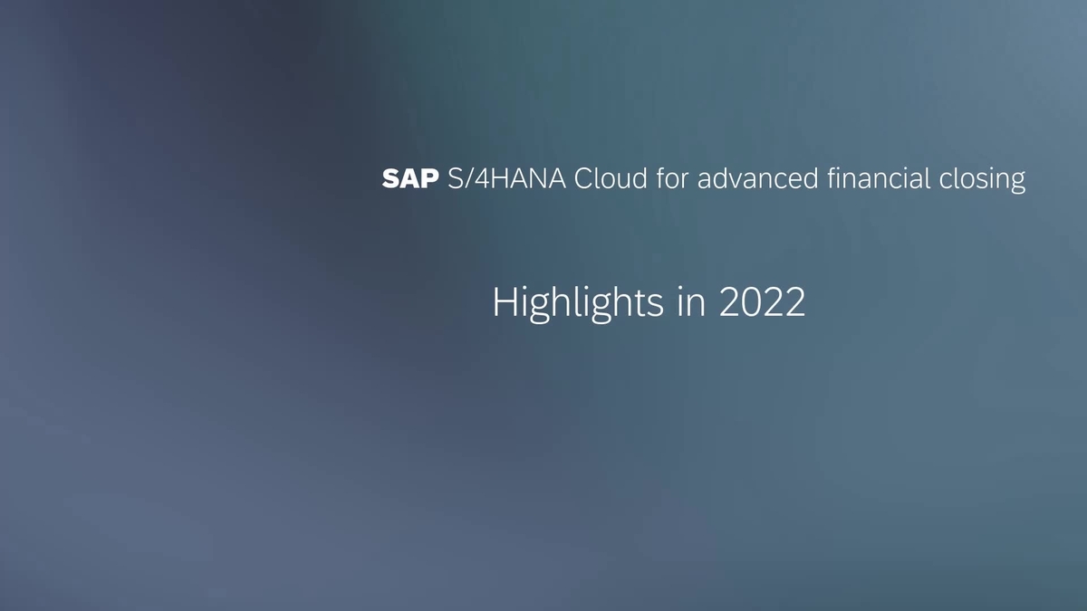 SAP Video - A Look Back at What Has Changed in Advanced Financial ...