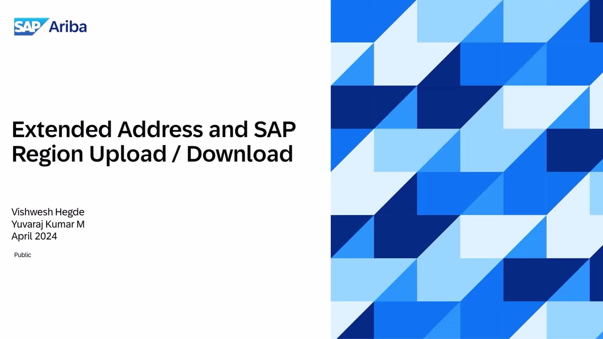 SAP Video - Extended Address and SAP Region Upload-Download Replay