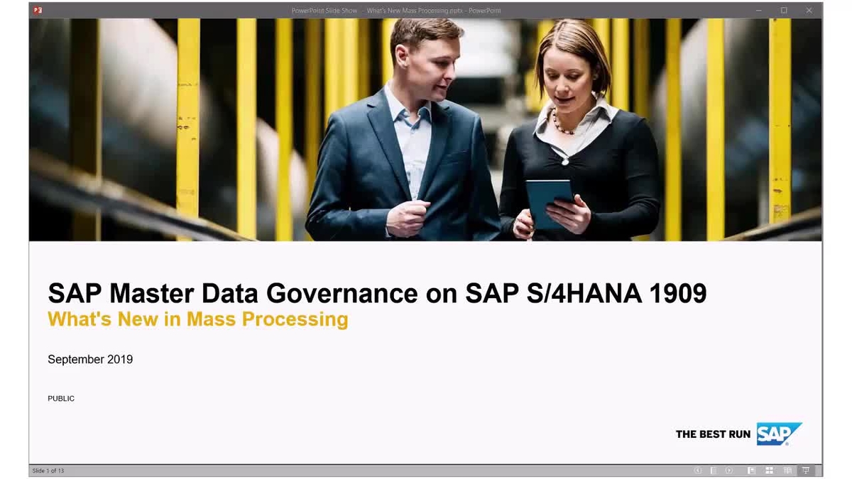 SAP Video - What's New in Mass Processing with SAP Master Data ...