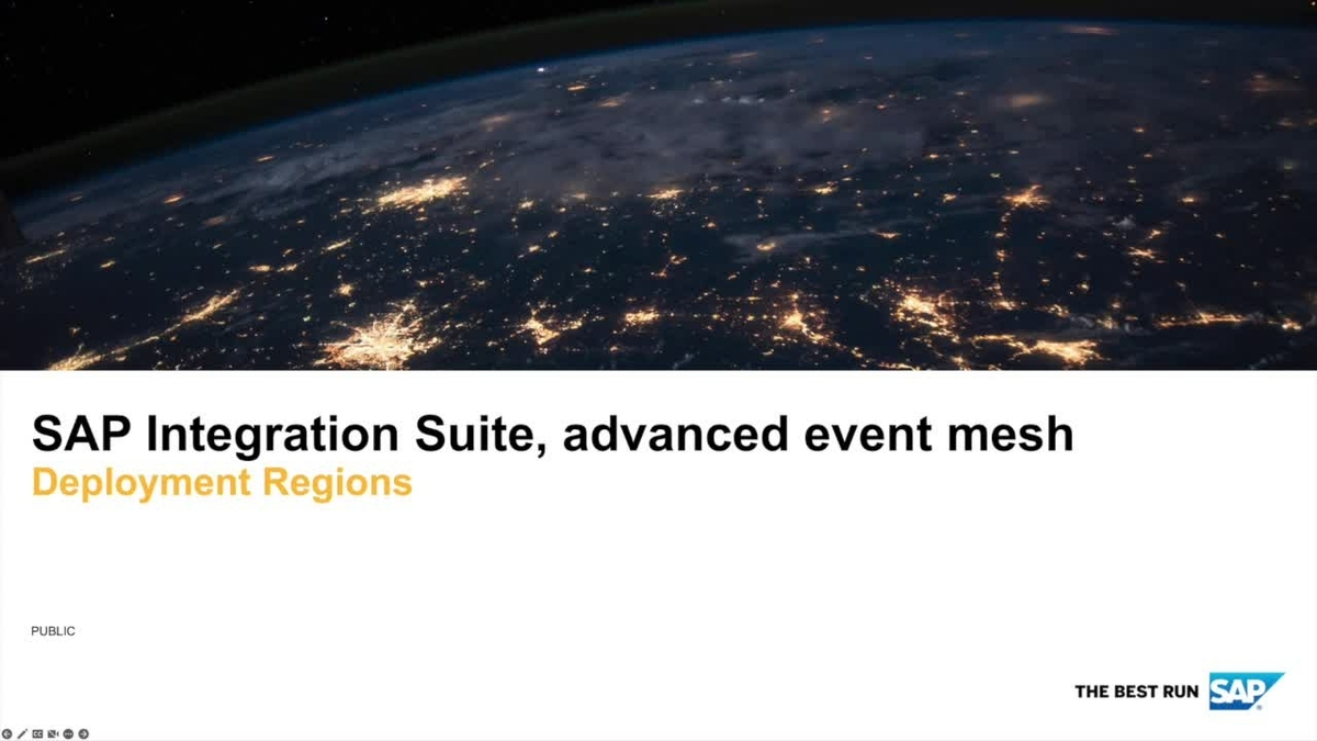 SAP Video - SAP Integration Suite, advanced event mesh: Deployment Regions