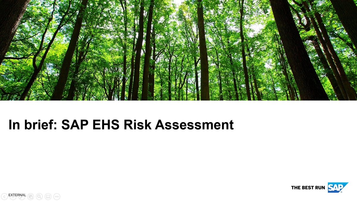 SAP Video - In brief: SAP EHS Risk Assessment