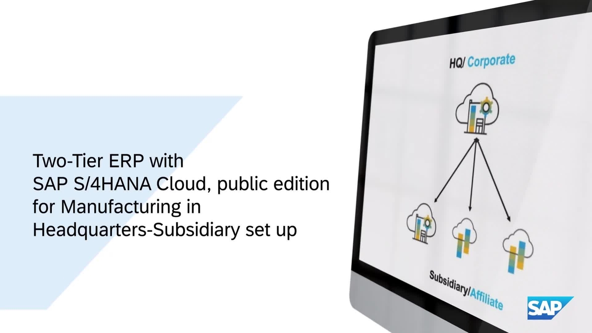SAP Video - Two-Tier ERP with SAP S/4HANA Cloud, public edition for ...