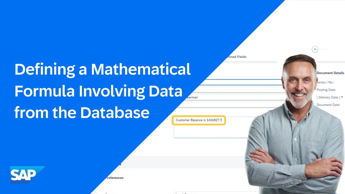SAP Video - Defining a Mathematical Formula Involving Data from the ...
