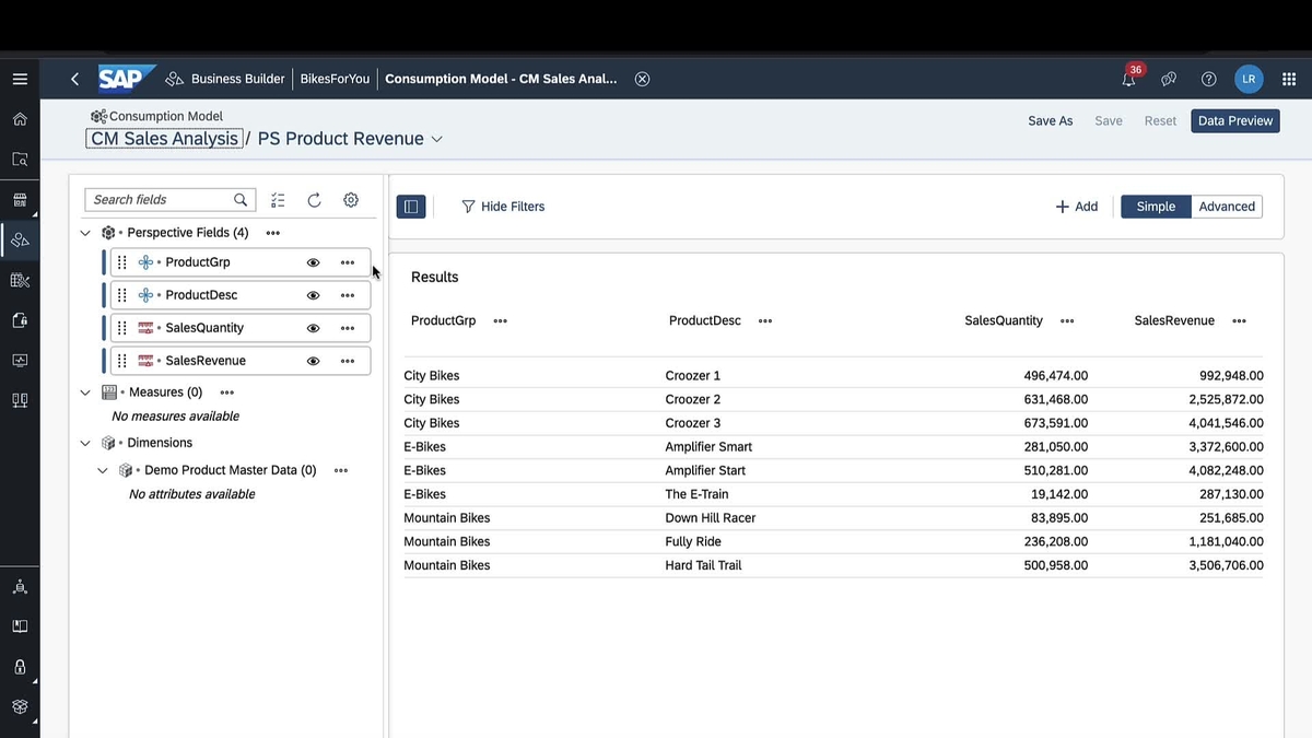 SAP Video - SAP Data Warehouse Cloud- How to create a Consumption Model ...
