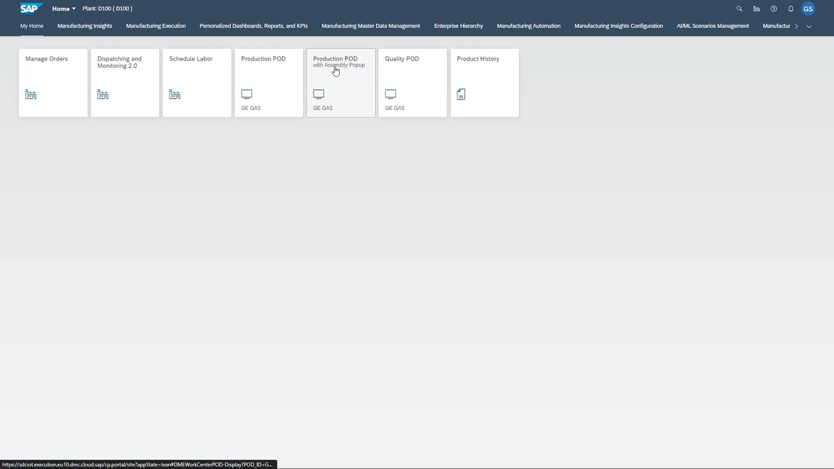 SAP Video - SAP Digital Manufacturing Cloud: Component Assembly in Work Center POD