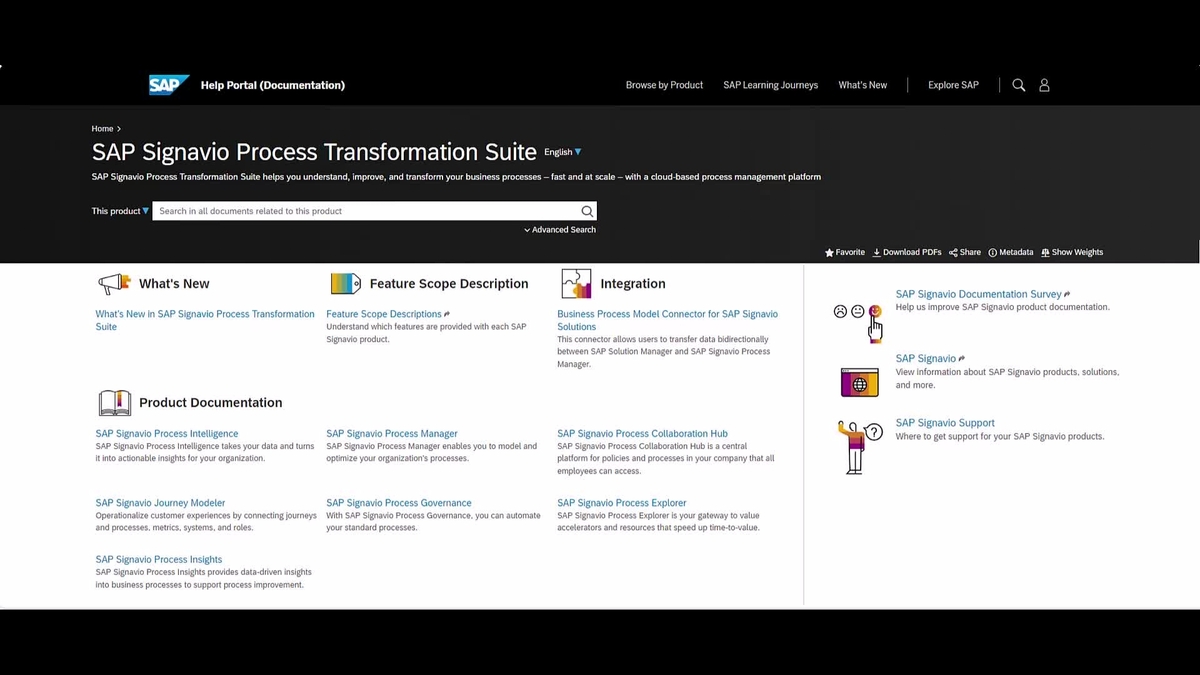 SAP Video - Navigating SAP Signavio Process Transformation Suite