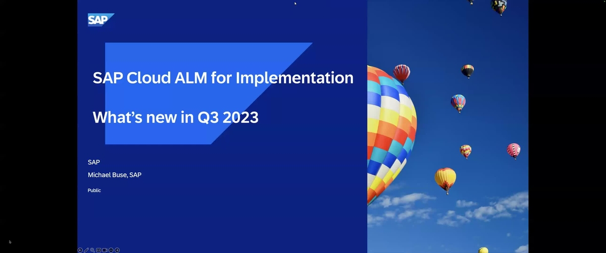 SAP Video - SAP Cloud ALM quarterly update Q3/2023 (Implementation)