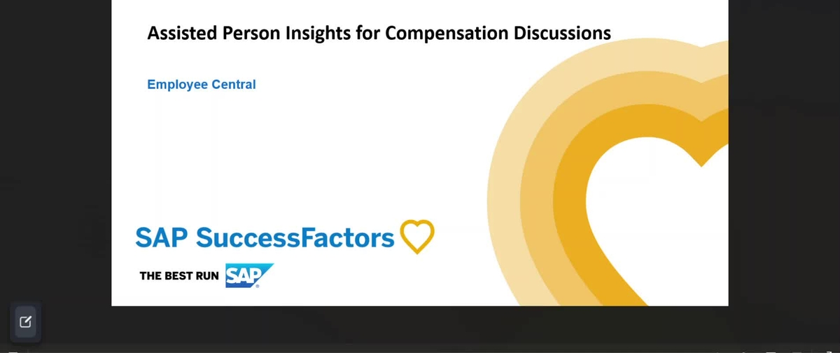 SAP Video - Assisted Person Insights for Compensation Discussions