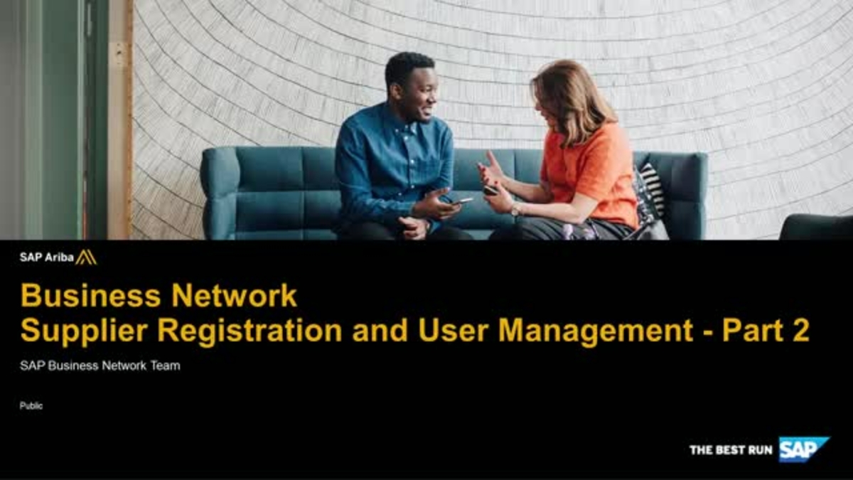 SAP Video - Business Network Supplier Registration and User Management ...