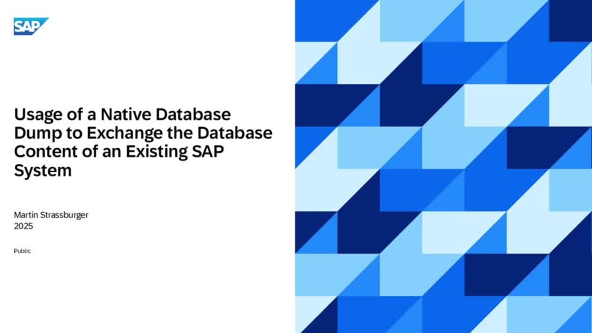 SAP Video - Database Refresh
