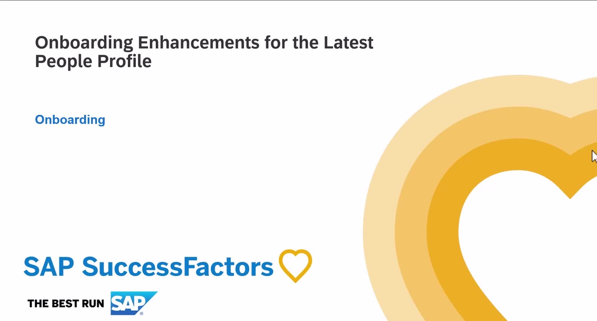 SAP Video - Onboarding Enhancements for the Latest People Profile