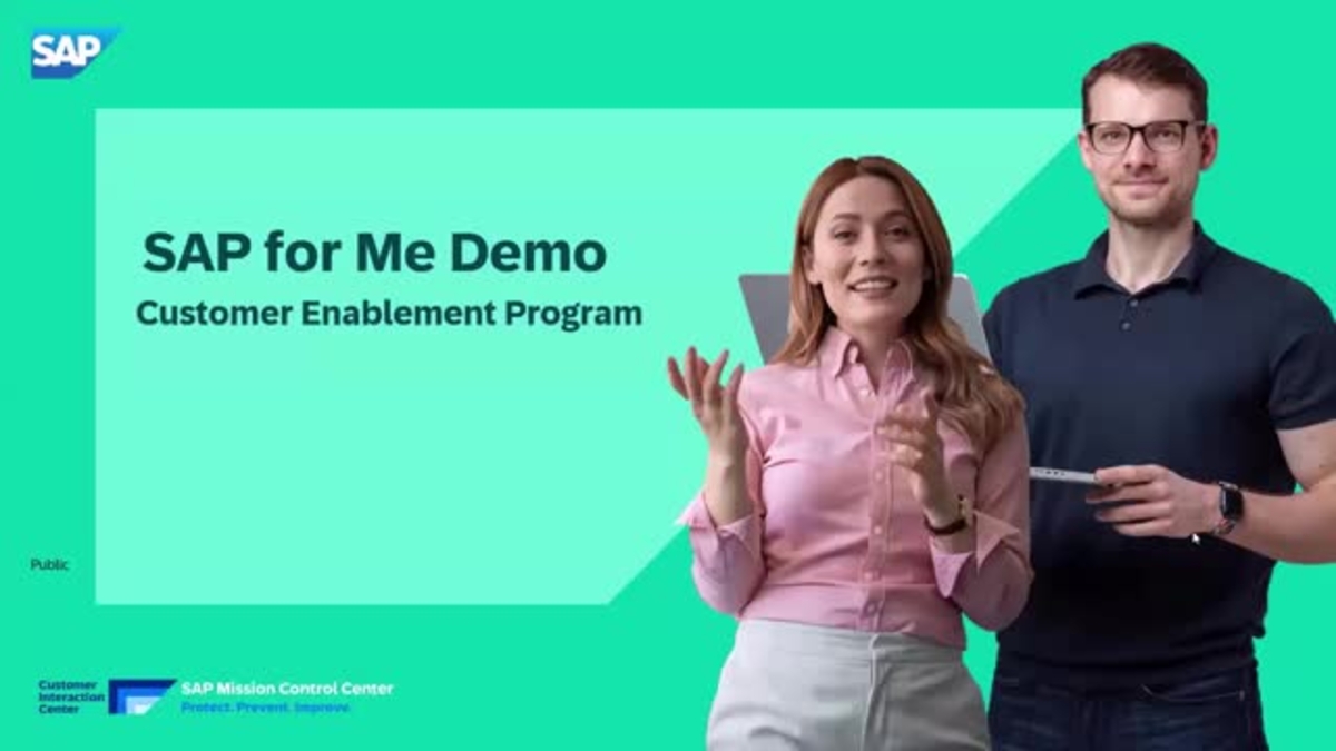 SAP Video - Introduction to SAP for Me and Get Support Application [German]