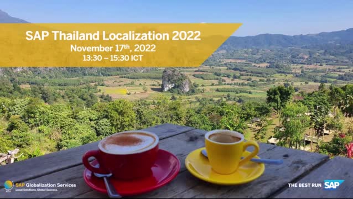 SAP Video - Recording SAP Thailand Localization Webinar 2022