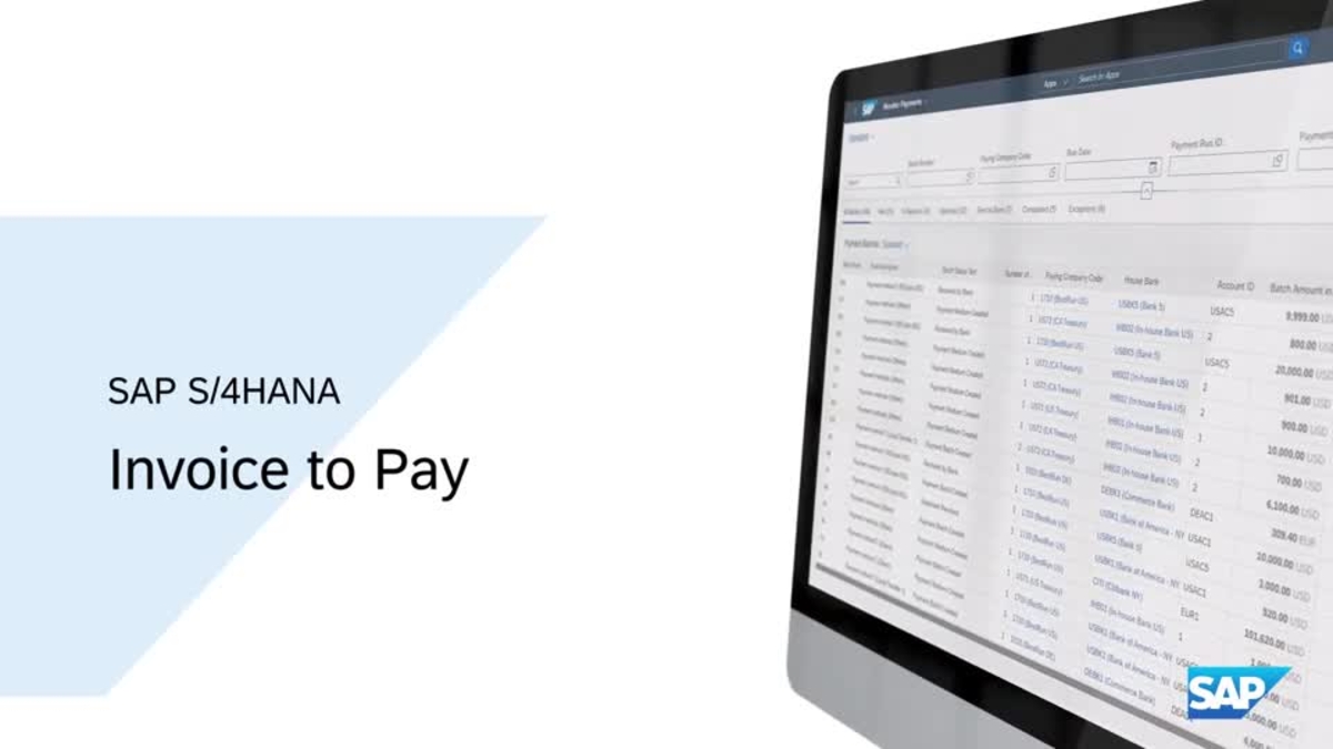 SAP Video - SAP S/4HANA & Taulia: Invoice to Pay
