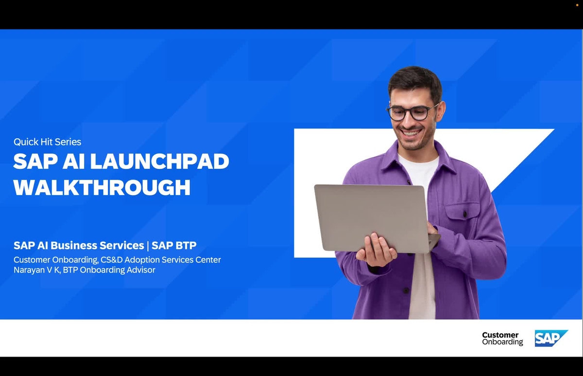 SAP Video - SAP AI Launchpad Walkthrough