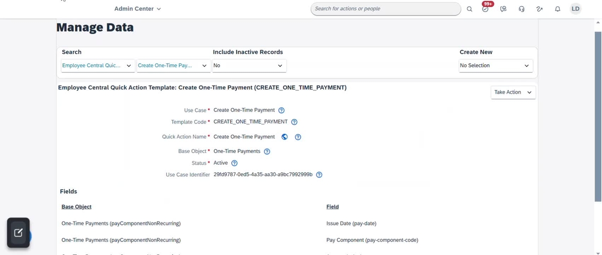 SAP Video - Employee Central Quick Actions – Create One-Time Payments