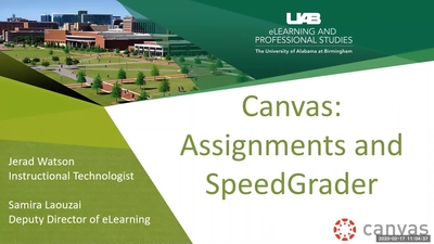 Canvas: Assignments and SpeedGrader - The University of Alabama at ...