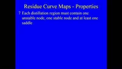 Distillation Lecture 8 - Properties of residue Curve Maps 2 ...