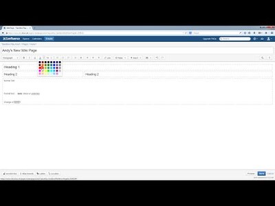 Confluence Wiki V5 Tutorial: Creating a new page and basic text ...