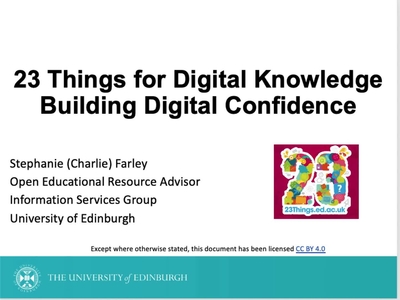 23 Things for Digital Knowledge: Building digital confidence (2016-2022 ...
