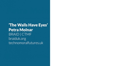 'The Walls Have Eyes: Surviving Migration in the Age of Artificial ...