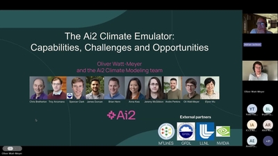CONTINENTS Webinar 2 - Oliver Watt-Meyer - The Ai2 Climate Emulator: Capabilities, Challenges ...