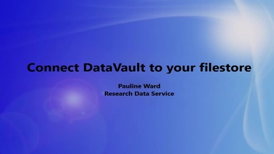 How to connect the DataVault to your DataStore areas - Media Hopper Create