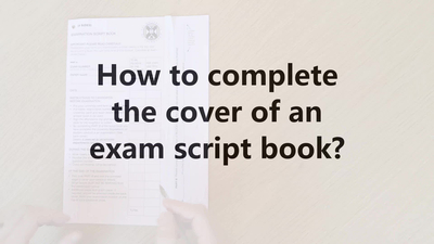 How to fill in the cover of an exam script book? - Media Hopper Create