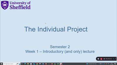 IntroLecture Individual Project 2024-25 - The University of Sheffield ...