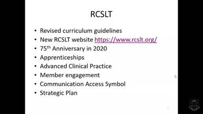 Update on the BMedSci and MMedSci Speech and Language Therapy ...