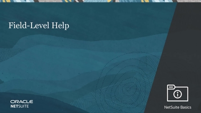Field-Level Help - Oracle Video Hub