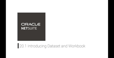 Separation of Dataset and Workbook - Oracle Video Hub