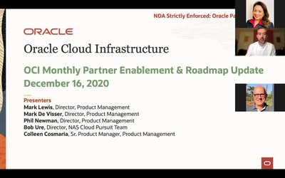 OCI Partner Enablement and Roadmap Update - December 2020 - Oracle ...