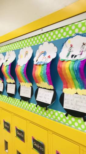 St. Patrick's Day NO PREP Rainbow Pot of Gold Bulletin Board Writing ...