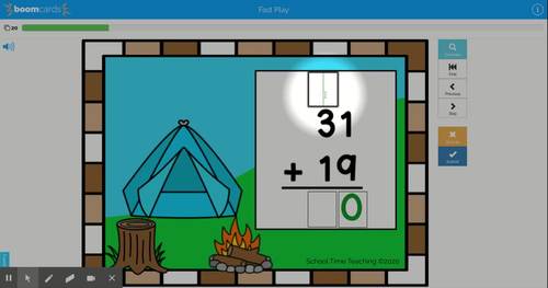 Addition with Regrouping Digital Task Cards - 2-digit, 3-digit, and 4-digit