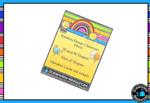 2D, 3D and Alphabet Posters - Rainbow Striped Design by Oceanview Resources