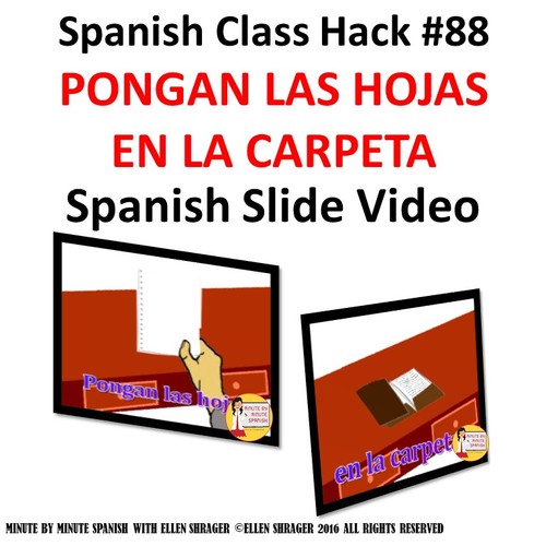 088 CI for 90% TL Spanish Class-Pongan las Hojas en la Carpeta ...
