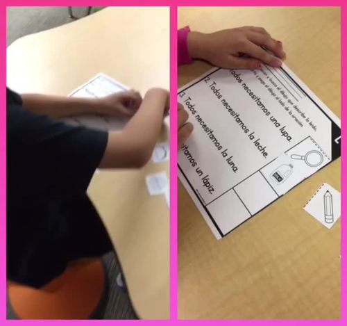 PUEDO LEER ORACIONES CON DETALLES ~ Kinder~ cut and paste | TPT