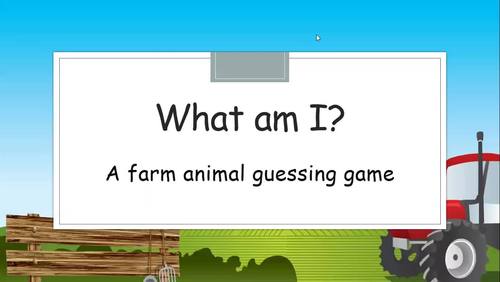 What am I? Farm animal listening game by Teaching with Mrs KT | TPT