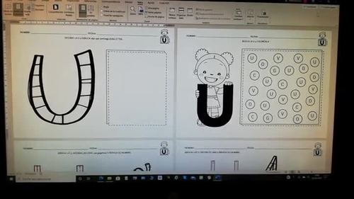 Trabajo LETRA U (hojas de trabajo) / Worksheets letter U (IN SPANISH)
